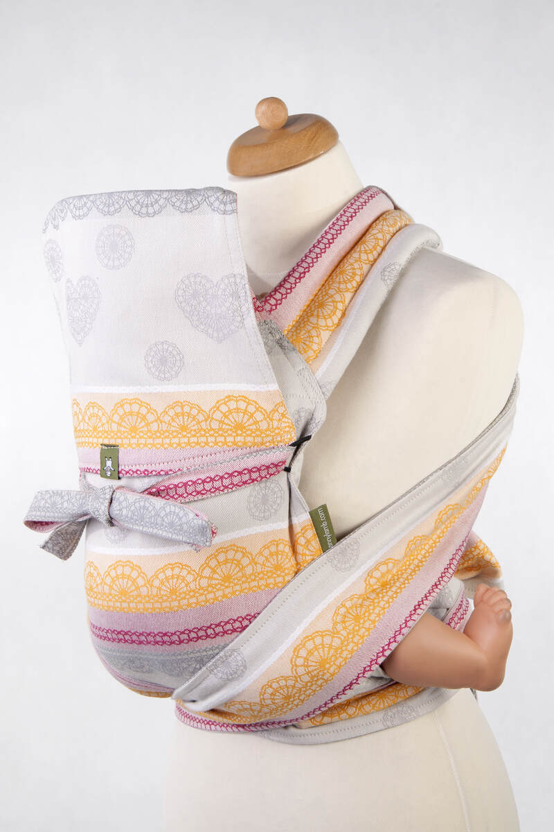 MEI-TAI carrier Mini, jacquard weave - 100% cotton & bamboo - with hood ...