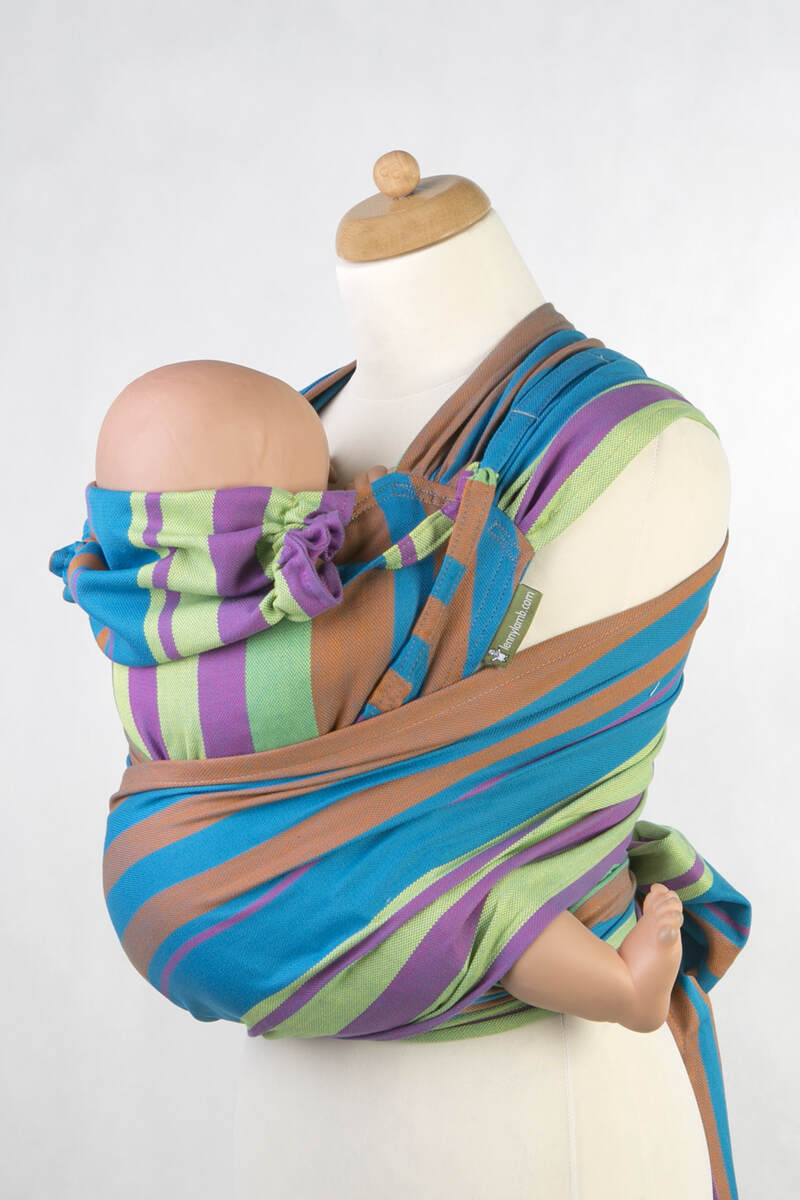 WRAP-TAI carrier Mini, broken-twill weave - 100% cotton - with hood ...