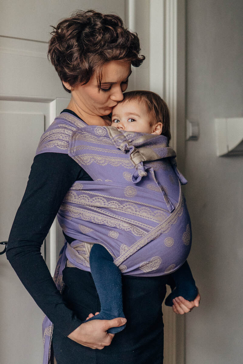 WRAP-TAI carrier Toddler with hood/ jacquard twill / 100% cotton / PLUM ...