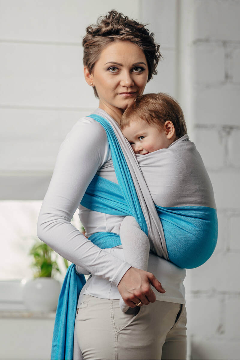 Basic Line Baby Sling - LARIMAR, Broken Twill Weave, 100% cotton, size M
