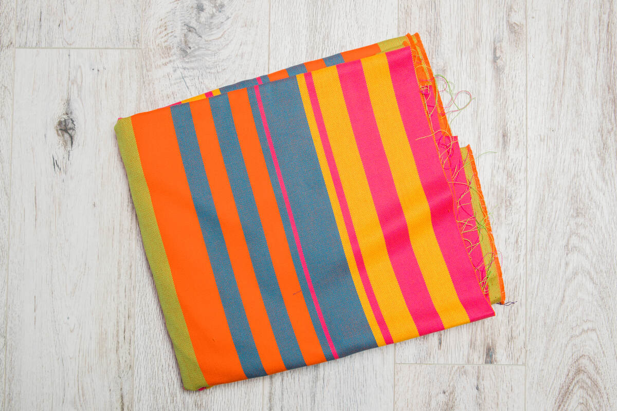 ZUMBA ORANGE, fabric scrap, broken twill weave, size 200cm x 70cm