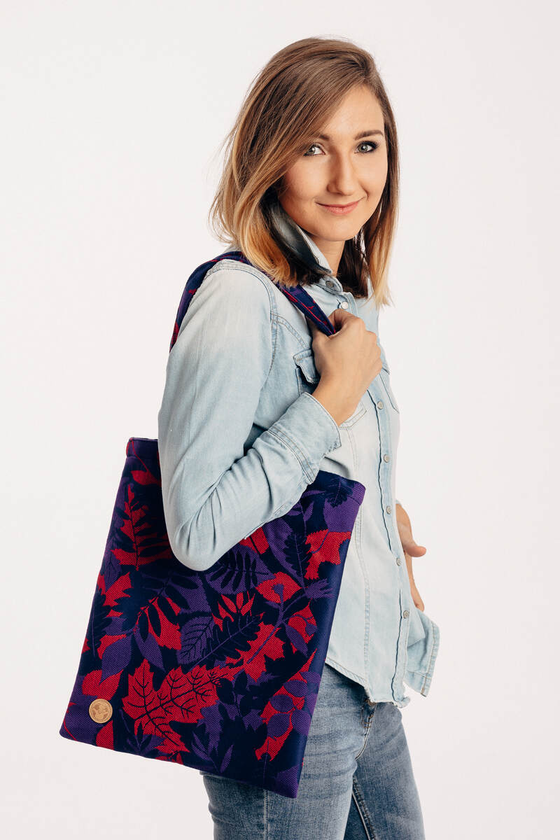 Shopping bag made of wrap fabric (100% cotton) - WHIFF OF AUTUMN - EQUINOX