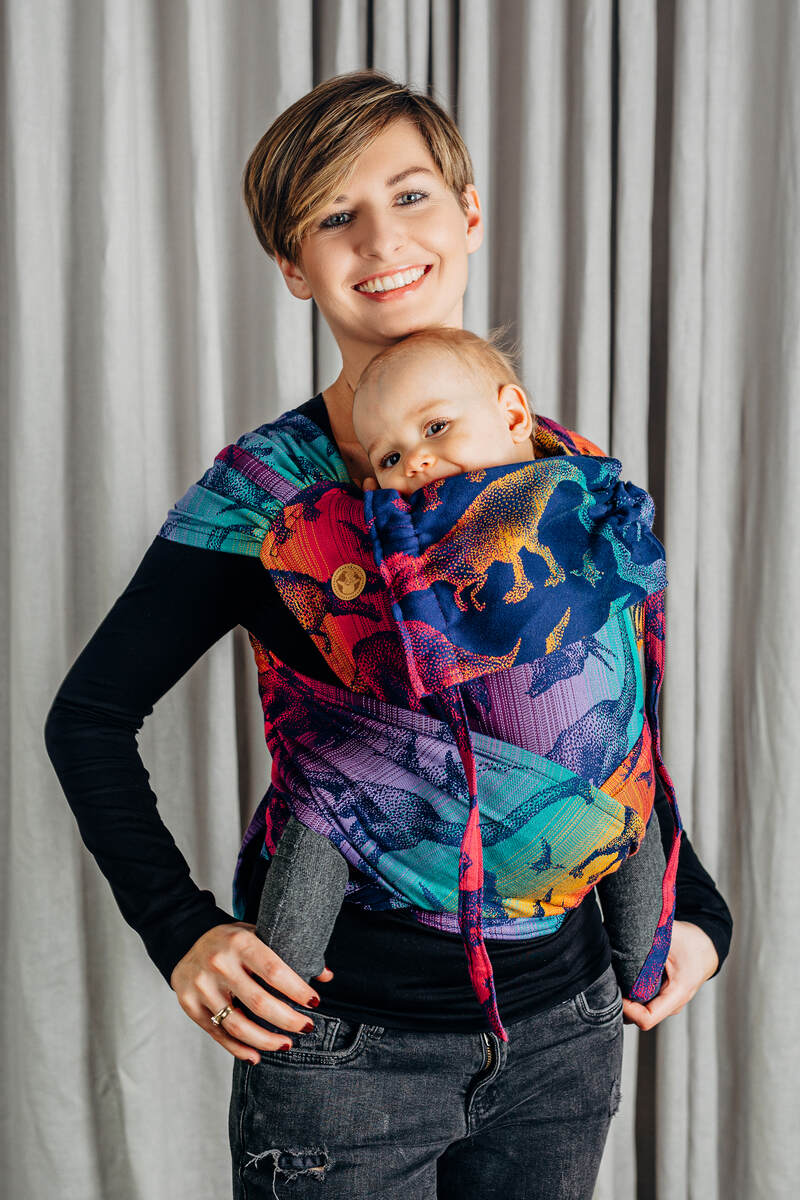 WRAP-TAI carrier Mini with hood/ jacquard twill / 100% cotton ...