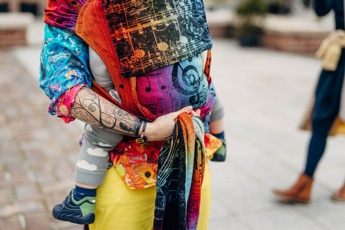 WRAP-TAI carrier Toddler with hood/ jacquard twill / 100% cotton ...